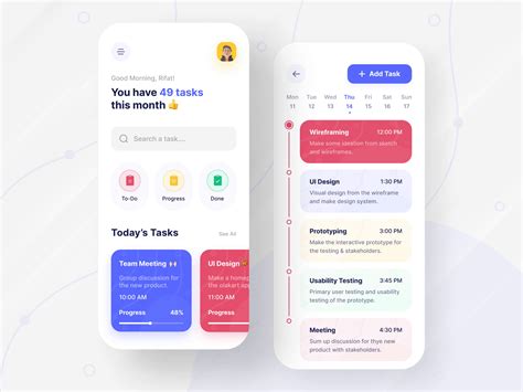 Task Management App Ui Design To Do List Task Schedule App Ui