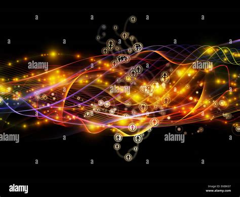 Lights Of Dynamic Network Stock Photo Alamy