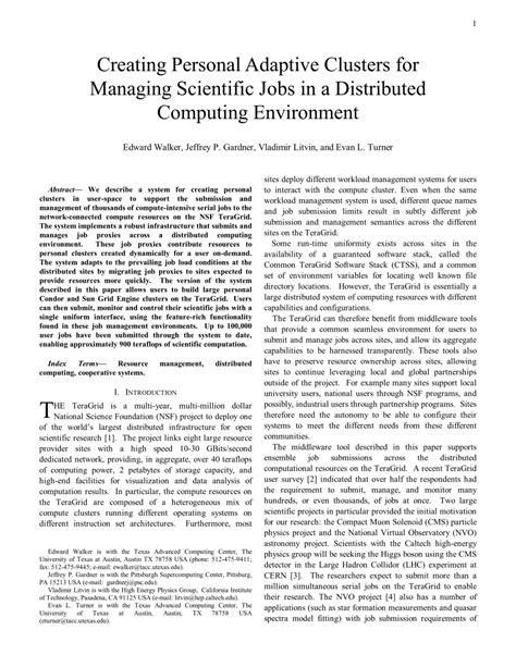 Pdf Creating Personal Adaptive Clusters For Managing Scientific Jobs