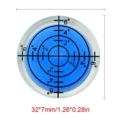 정밀 버블 레벨 원형 측정 미터 32mm 스피릿 버블도 마크 표면 레벨 원형 측정 미터 3 개 측정 및 분석 장비