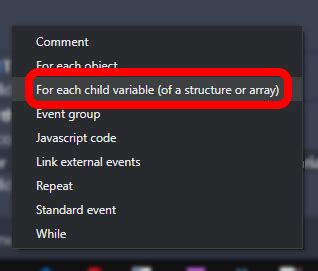 Solved Structure Variable How Do I GDevelop Forum