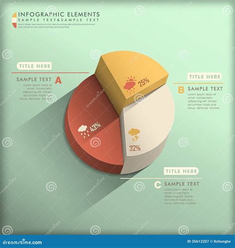 Abstract D Pie Chart Infographics Stock Vector Illustration Of Banner Background