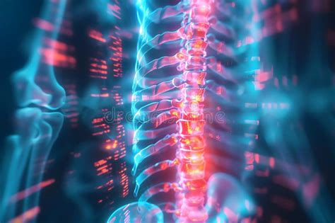 A Bright Minimalistic Setting Featuring X Ray Displaying A Vibrant Light Blue Holographic 3d