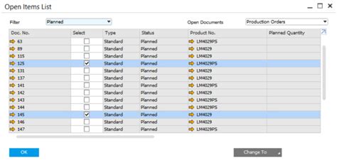 The Open Items List In Sap Business One 3 Sap B1 Mtc Systems