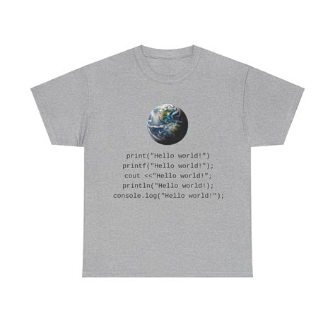 Hello World Funny T Shirt Programming Developers Python Java Geek Etsy