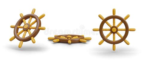 不同位置的船木舵 颜色插图集 向量例证 插画 包括有 要素 背包 定位 上尉 不同 可实现 298052060