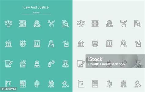 법과 정의 라인 아이콘 아이콘에 대한 스톡 벡터 아트 및 기타 이미지 아이콘 입법 안내 Istock
