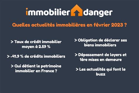 Immobilier Février 2023 les Meilleures Actualités Immobilier Danger