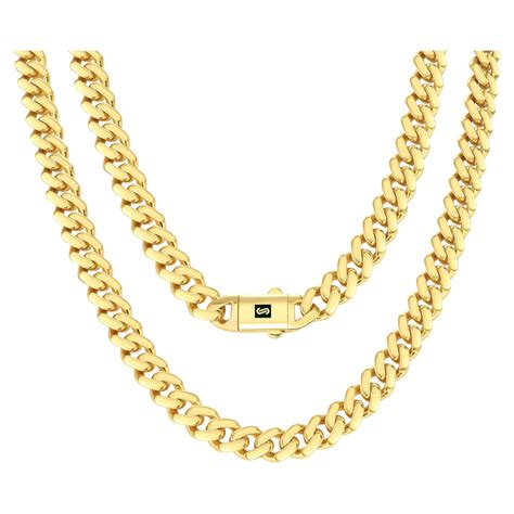 Nuragold 14k Yellow Gold 9mm Monaco Chain Necklace Pure Gold Hollow