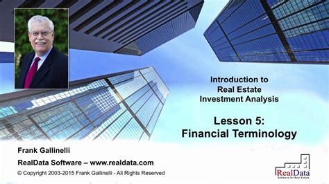 Introduction To Real Estate Investment Analysis Sample Lesson 5