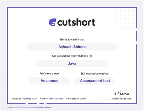 avinash shinde on linkedin java certification cutshort