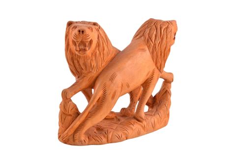 Wooden lion Figurine and wooden lion statue with Hand Carved | Etsy