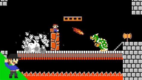 Mario Vs Bowser But With Minecraft Physics Level Up Shorts Bowser