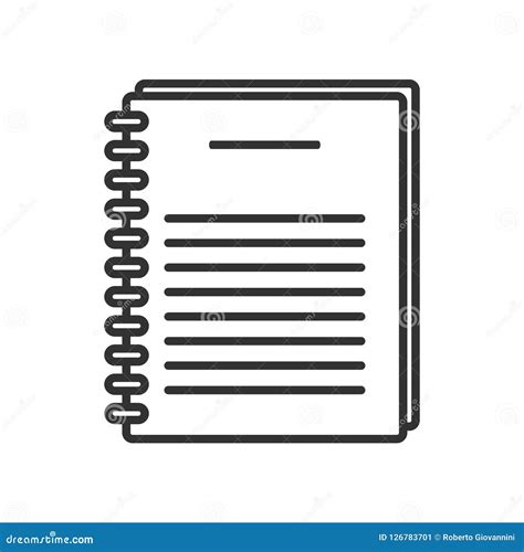 Blank Notebook Page Outline Icon On White Stock Vector Illustration Of Internet Graphic