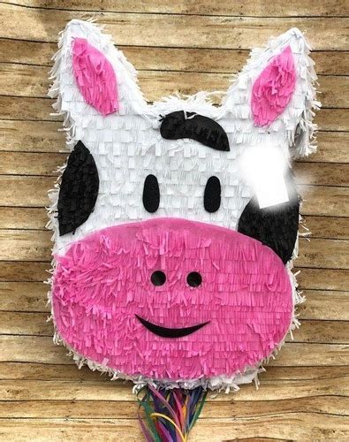 Piñata Cumpleaños Tematica Vaquita Carita Cuotas Sin Interés