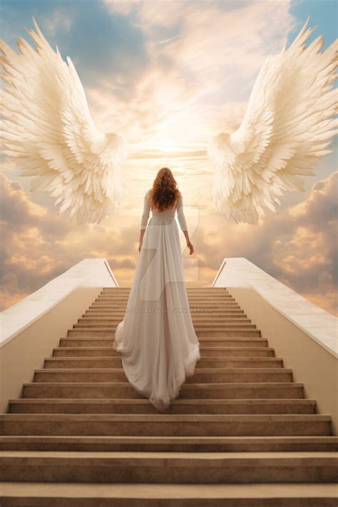 Woman Walking Up Stairs In Heaven By Coolarts223 On Deviantart