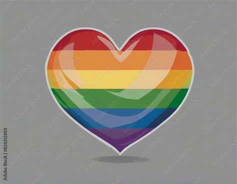 Heart Lgbt Flag Vector Image On Gray Background Queer Pride Month