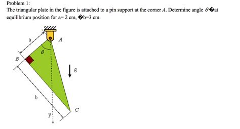 Solved Problem 1 The Triangular Plate In The Figure Is Chegg