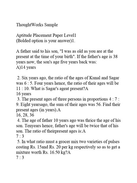 Thoughtworks Sample Pdf