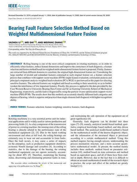Li Et Al 2020 Bearing Fault Feature Selection Method Based On We