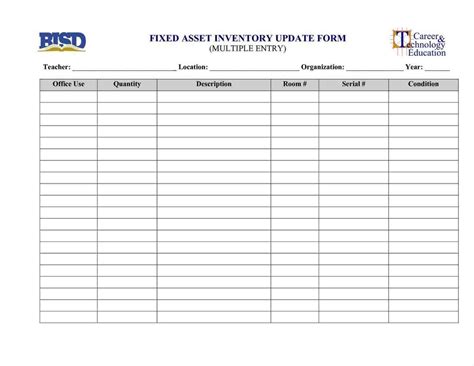 Fixed Asset Register Excel Template Sample Templates Sample Templates