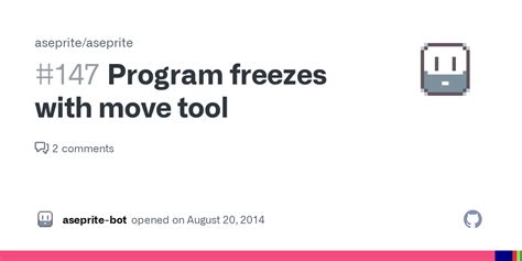Program Freezes With Move Tool · Issue 147 · Asepriteaseprite · Github