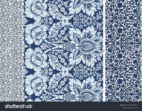 Digital Textile Design Ornament Pattern Stock Vector Royalty Free