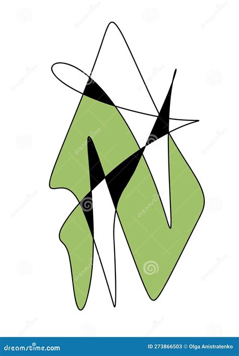 Abstract Squiggly Modern Background With Continuous Lines Stock Image