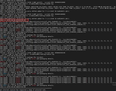 Oracle Ora 600 Kdizoltpgetrowid Reading Beyond Bitmapsize Error