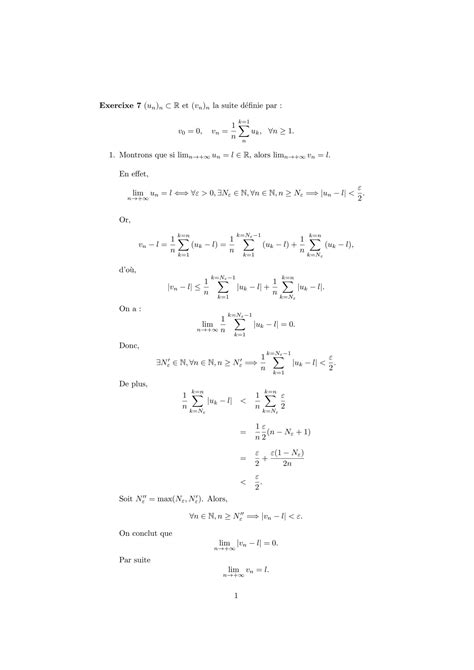 SOLUTION Corriger d exercice 7 série 2 Studypool