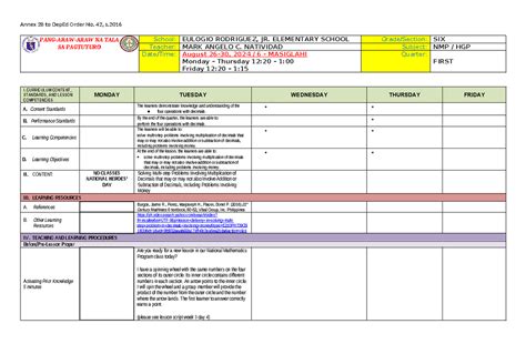 Q1 Nmp Week 4 National Math Program Pang Araw Araw Na Tala Sa