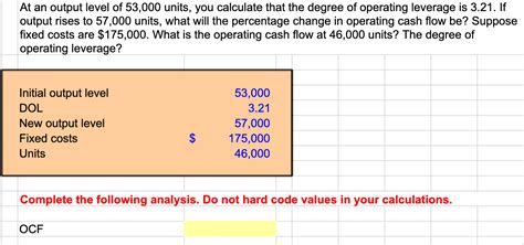 at an output level of 53 000 units you calculate