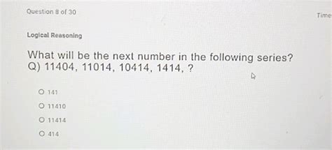Question 8 Of 30 Time Loglcal Reasoning What StudyX