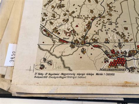 Ethnographic Map Of Hungary 1919 Incomplete Set By Zsigmond Batky
