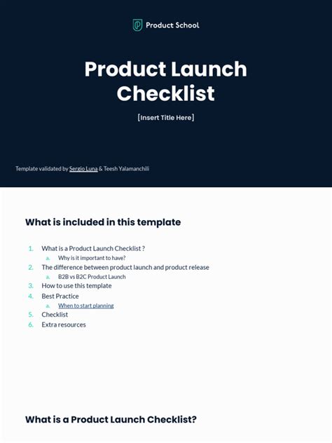 template product launch checklist pdf websites marketing