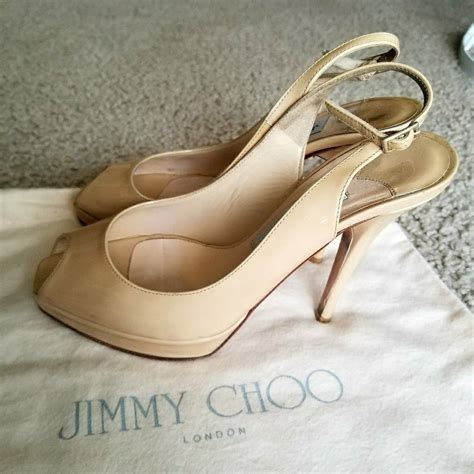 Jimmy Choo Peep Toe Platform Pumps Gem