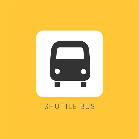 Yellow Shuttle Bus Icon Sign Vector Download Free Vectors Clipart