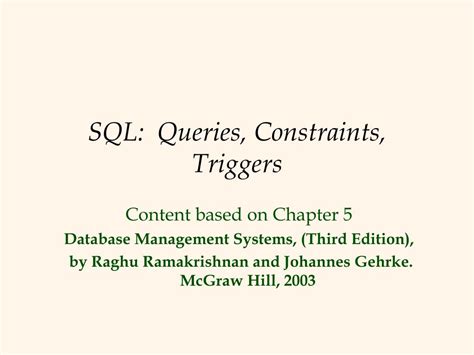 Ppt Sql Queries Constraints Triggers Powerpoint Presentation Free