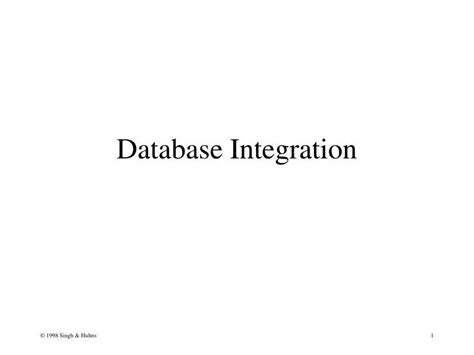 PPT Database Integration PowerPoint Presentation Free Download ID 4707249