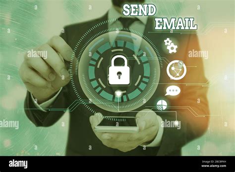 Handschriftertext E Mail Senden Konzeptionelles Foto Das System Für