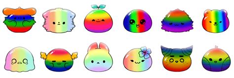 Rainbow Blobs Batch Name Your Price Open By Fox Cubed On Deviantart