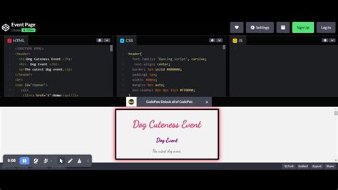 Osose Oluwadamilola Lucky Audu On Linkedin Event Page Using Html And Css