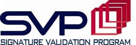 SVP SIGNATURE VALIDATION PROGRAM Trademark Of SV PROGRAM MANAGEMENT INC Serial Number