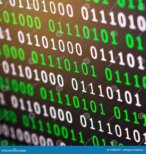 Binary Code Green Blue Digital Color On Black Background Stock Image Image Of Network Digital
