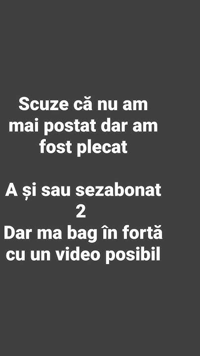 De Ce N Am Mai Postat Youtube