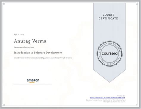 coursera amazon softwaredevelopment learningjourney techskills