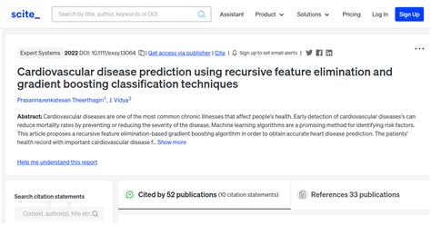 Cardiovascular Disease Prediction Using Recursive Feature Elimination