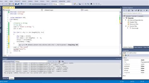 reverse a string in c console youtube