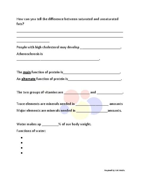 Nutrition Foundations Notes By Weight Training Wonders Tpt
