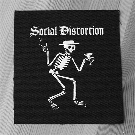 Social Distortion Skelly Logo Printed Patch Todestrieb